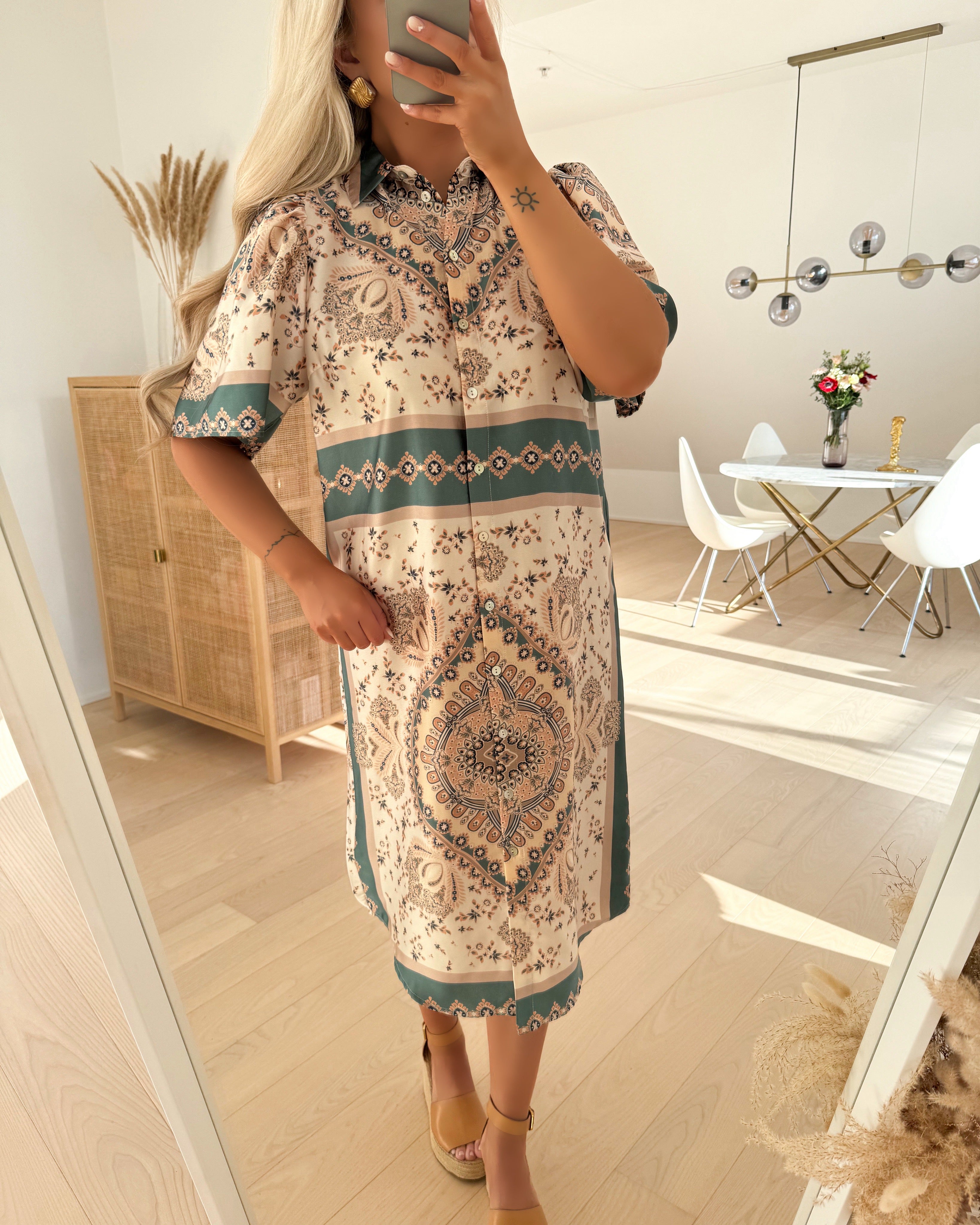 Sister's Point kjole ella green paisley – Dressforsuccess
